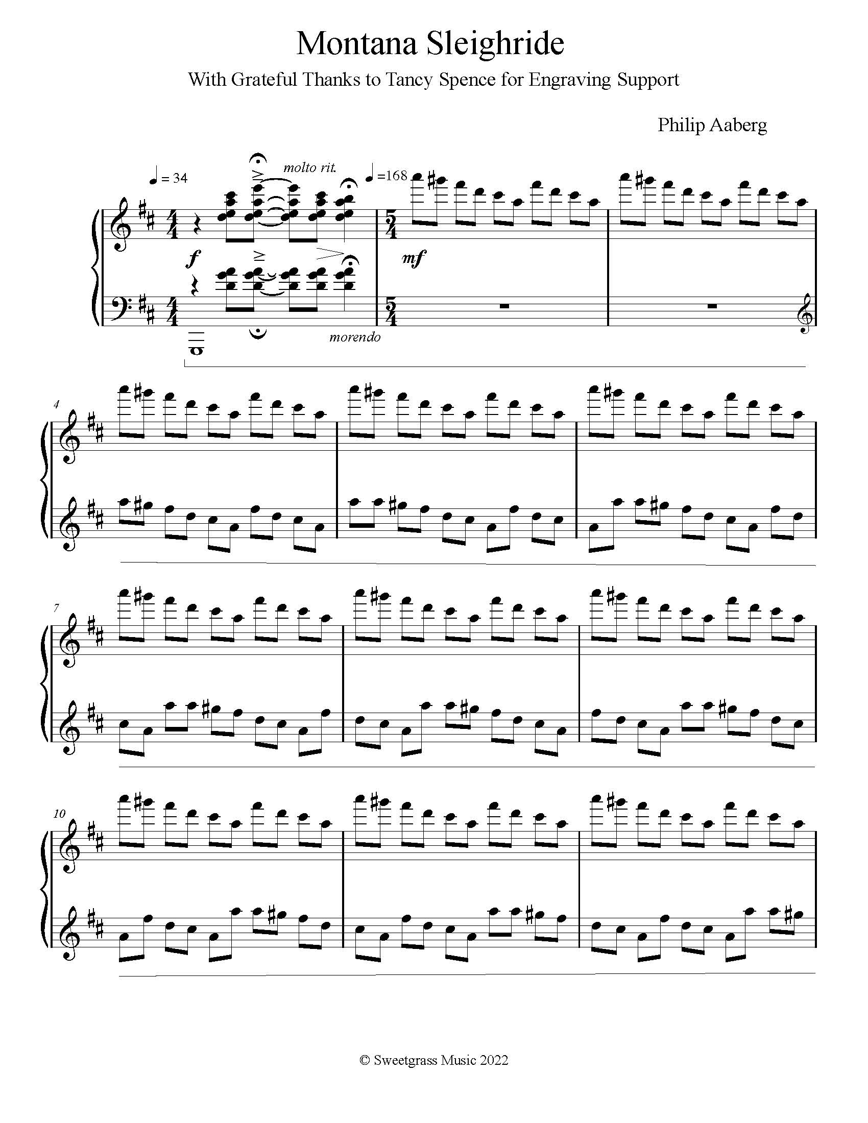 Montana Sleighride – Sweetgrass Music